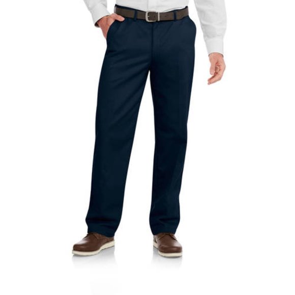 George | Pants | George Men S And Big Men S Wrinkle Resistant Flat ...